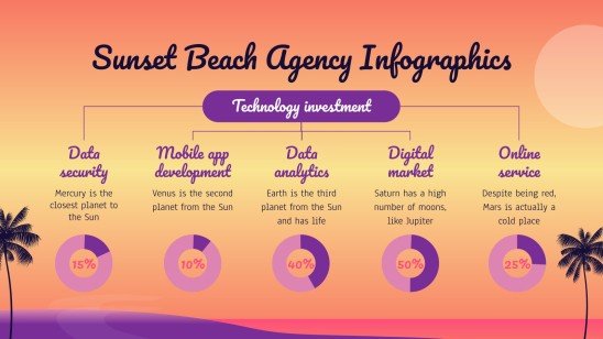 Sunset Beach Agency Infographics Presentation