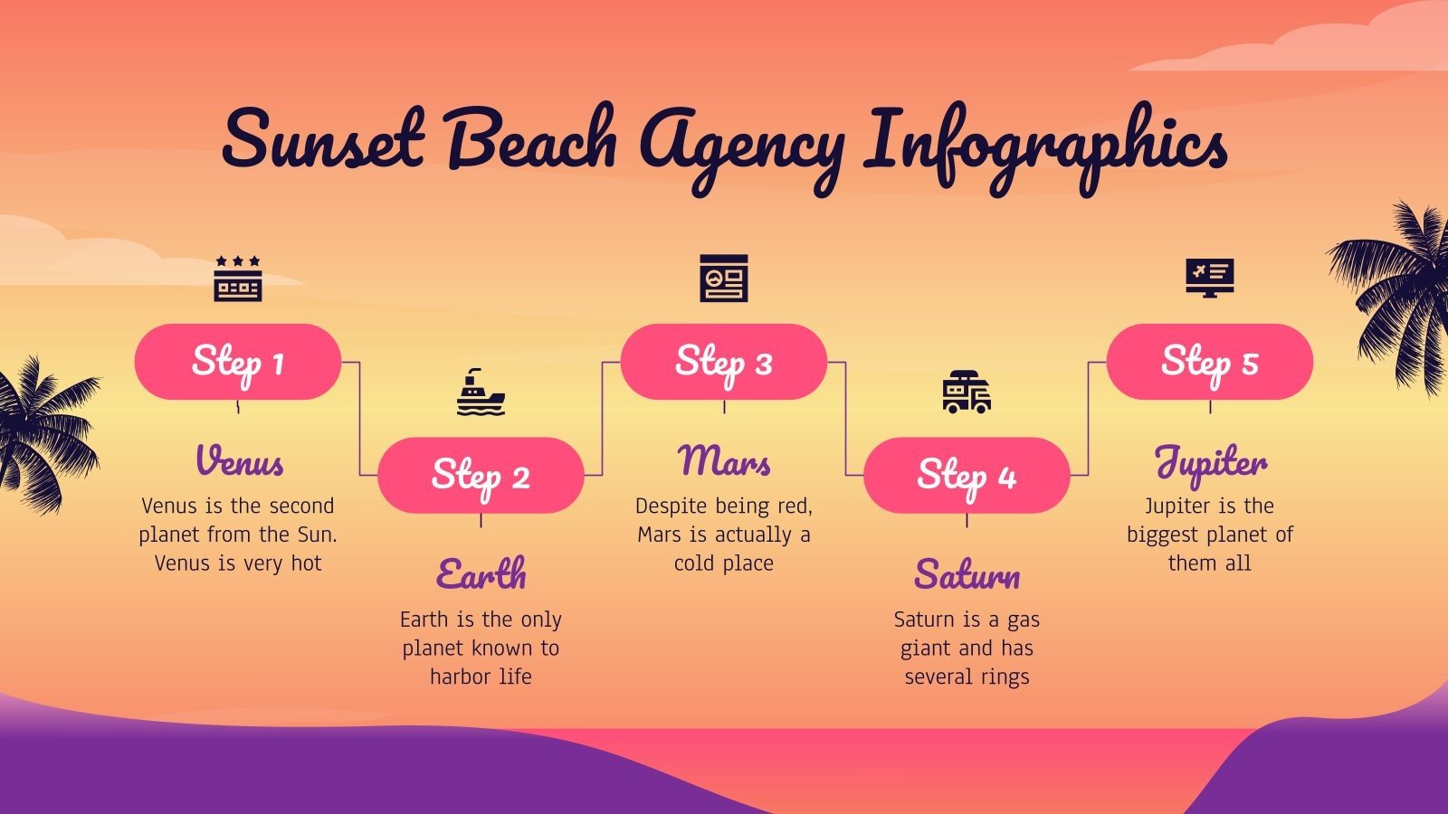 Sunset Beach Agency Infographics Presentation