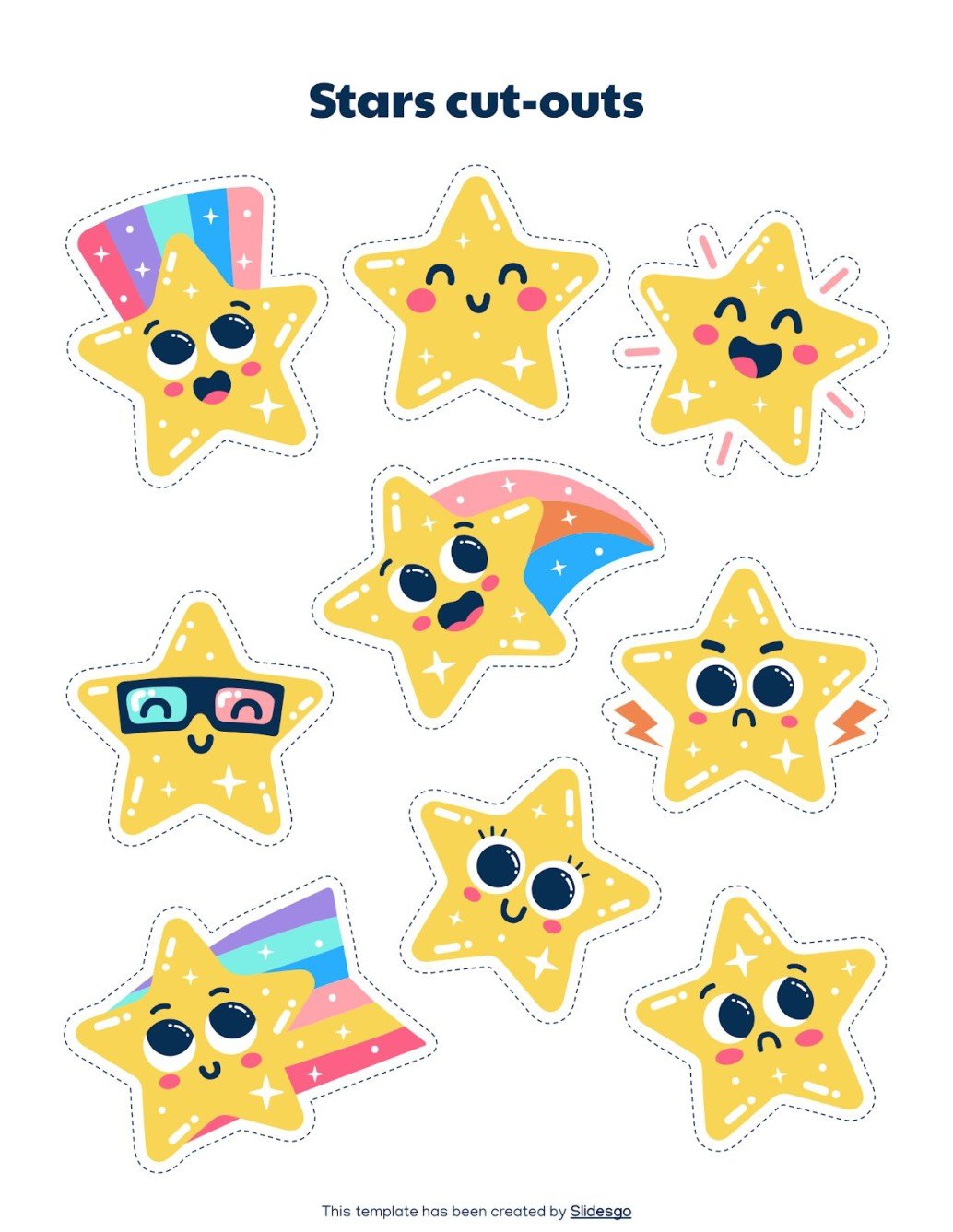 Free Google Slides and PowerPoint templates with stars