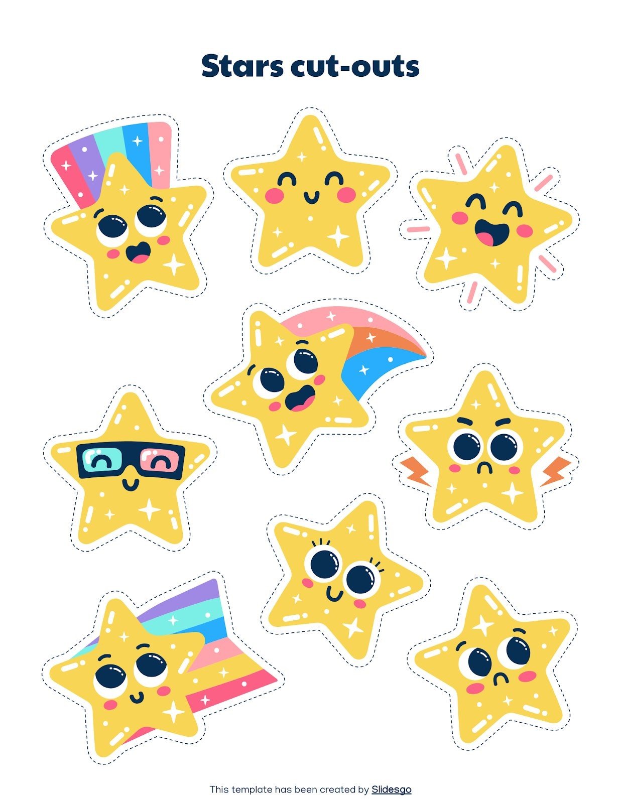 Free Google Slides and PowerPoint templates with stars