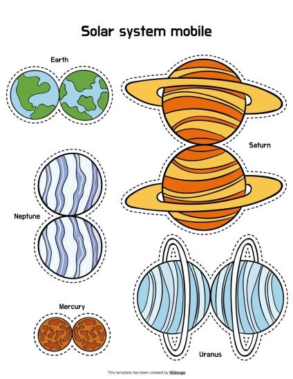 Planets Cut-outs Template