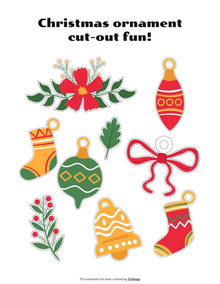 Christmas Ornament Cut-outs Template