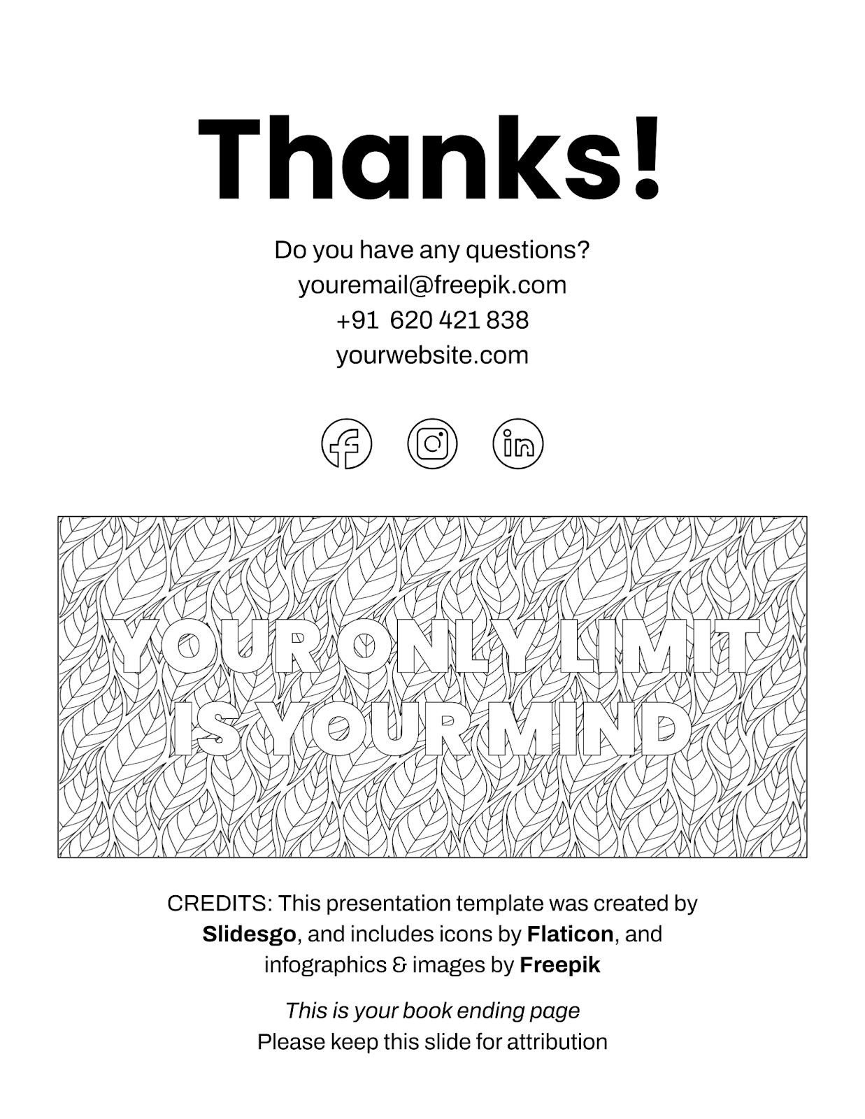Mindful Coloring Book Template