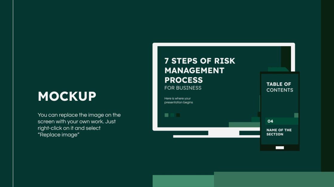 7 Steps of Risk Management Process for Business Presentation