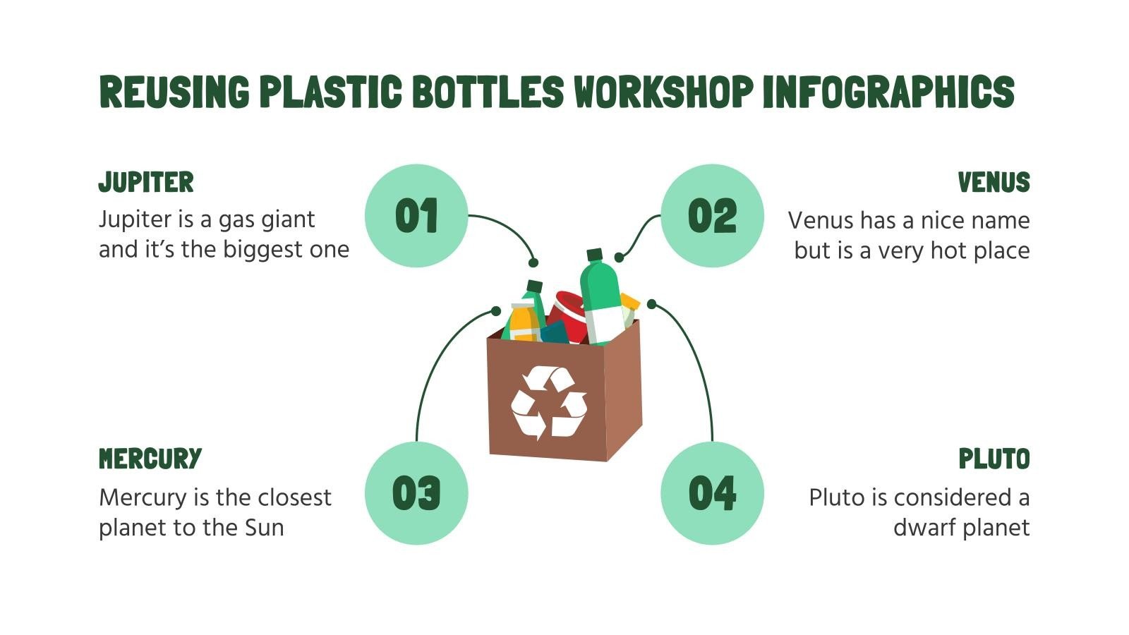 Reusing Plastic Bottles Workshop Infographics Template