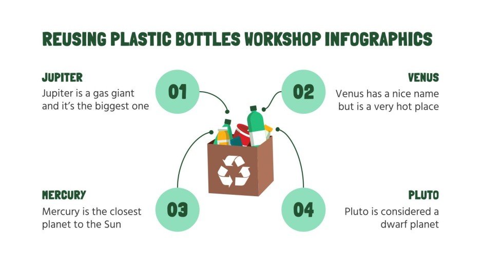 Reusing Plastic Bottles Workshop Infographics Template