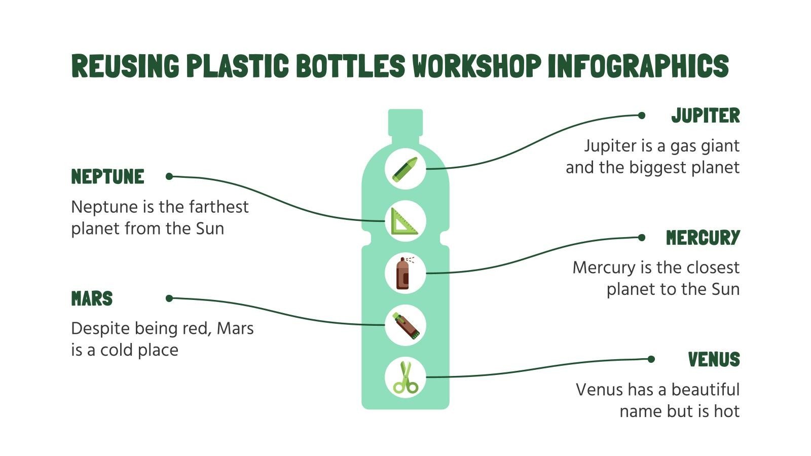 Reusing Plastic Bottles Workshop Infographics Template