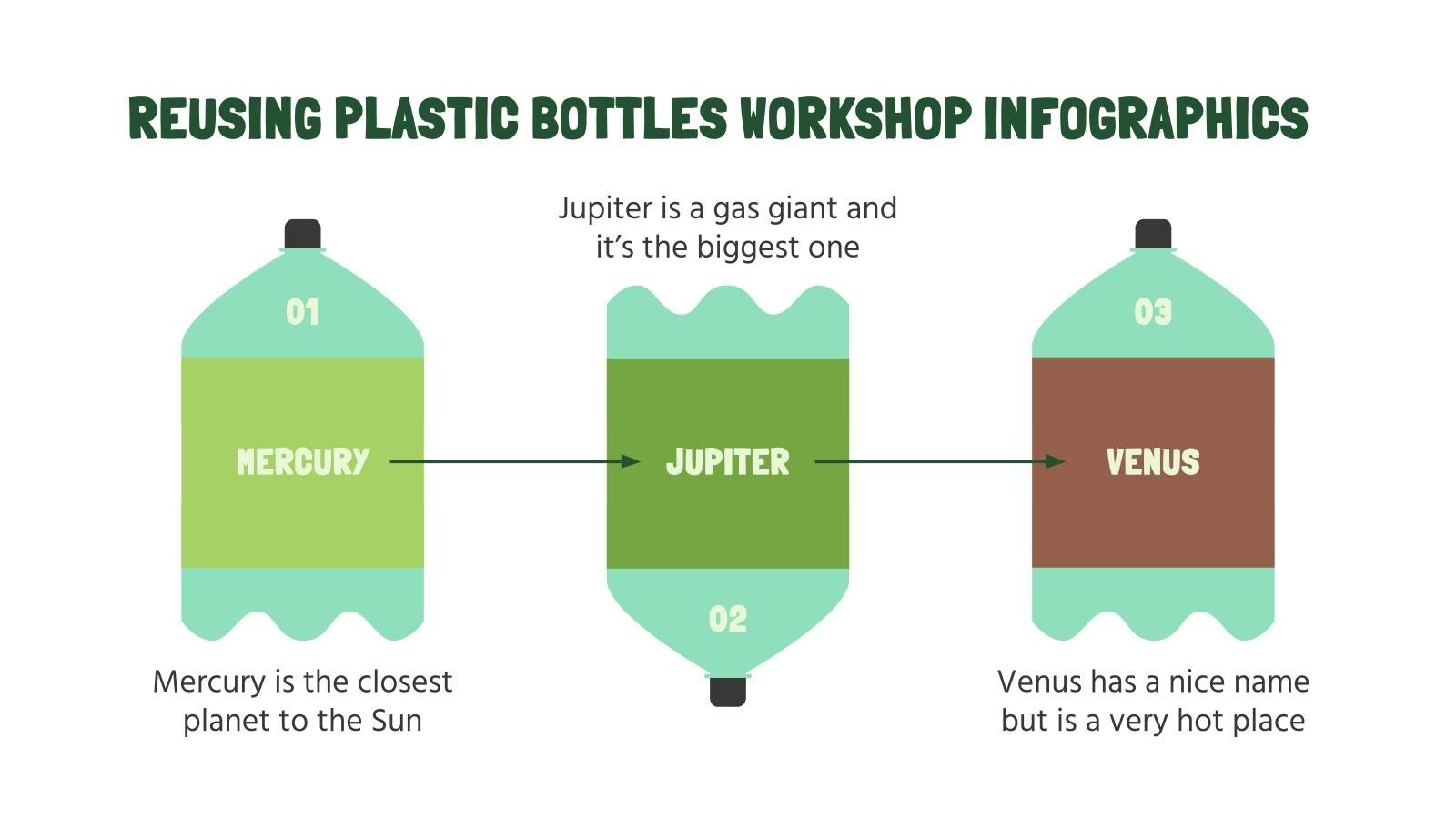 Reusing Plastic Bottles Workshop Infographics Template