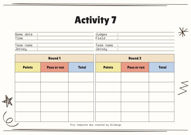 Field Day Score Sheets Presentation