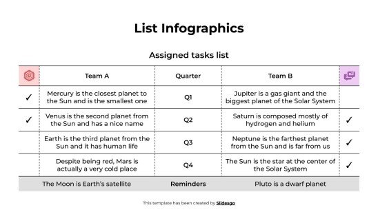 List Infographics Template