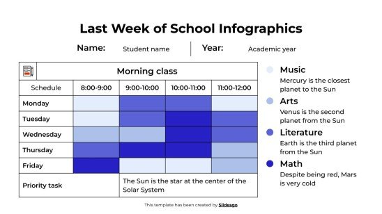 Last Week of School Infographics Template