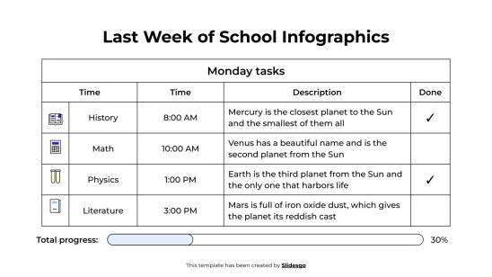 Last Week of School Infographics Template