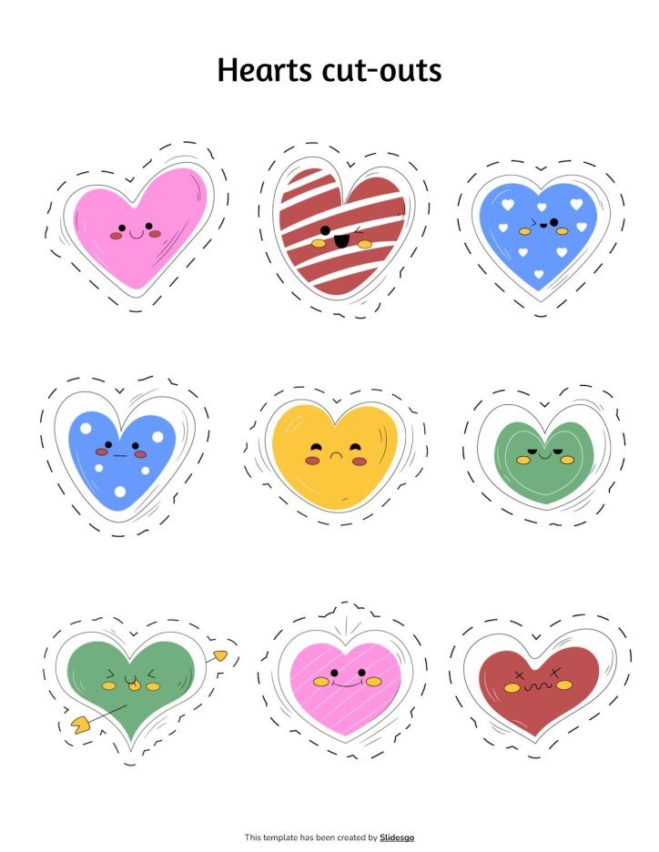 Hearts Cut-outs Template