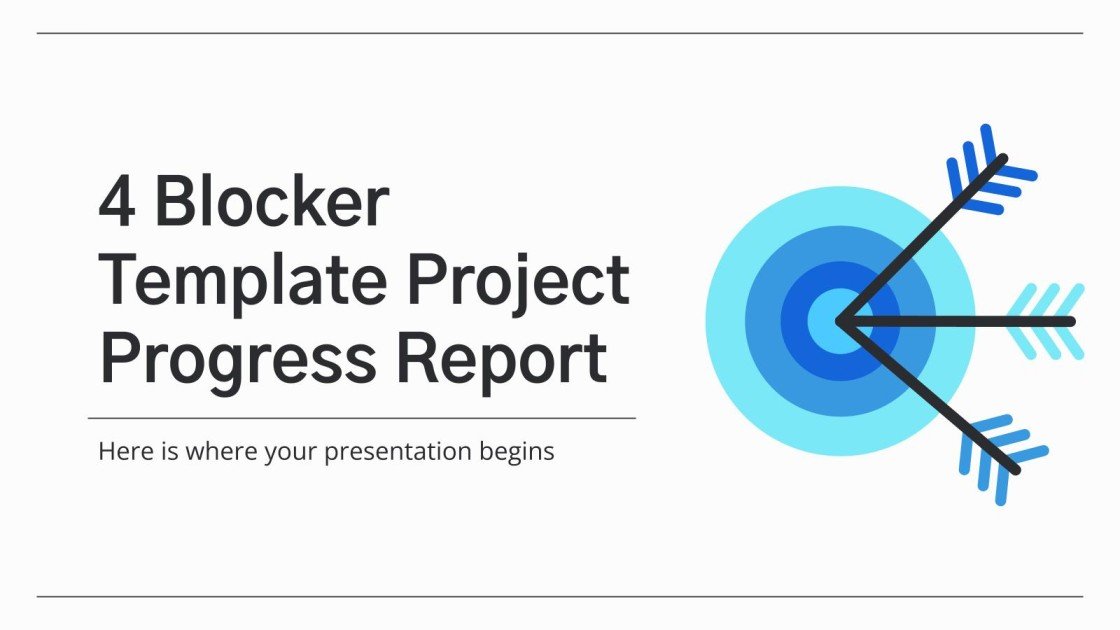 4 Blocker Template Project Progress Report Presentation