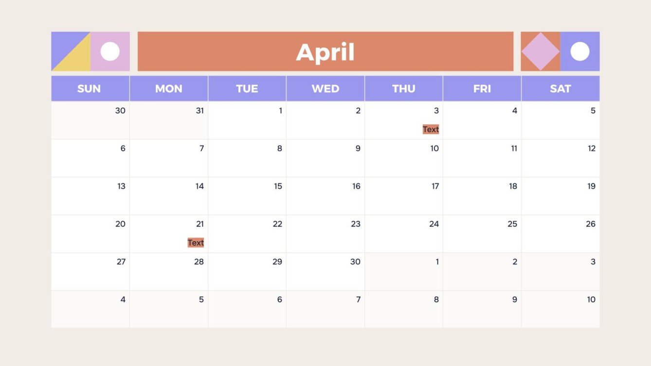 2025 Calendar Presentation