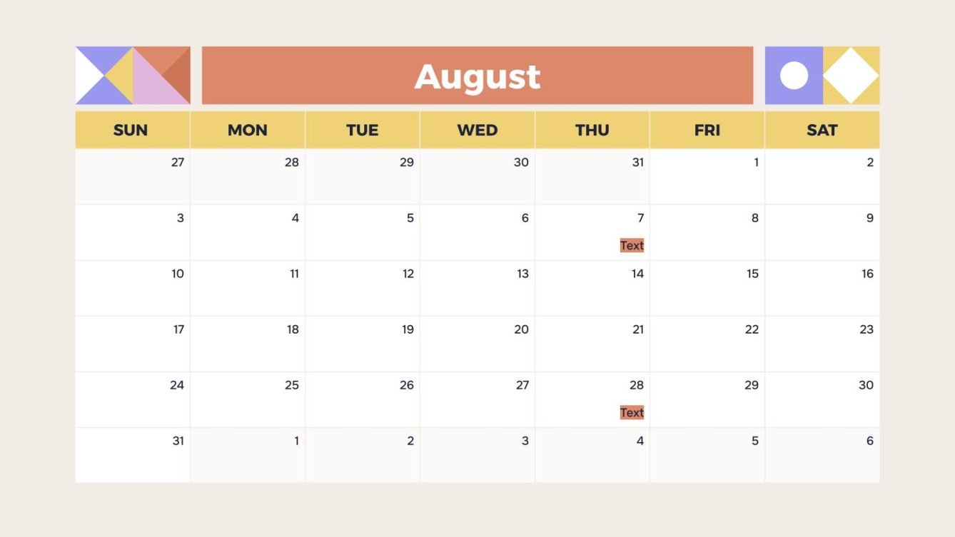 2025 Calendar Presentation