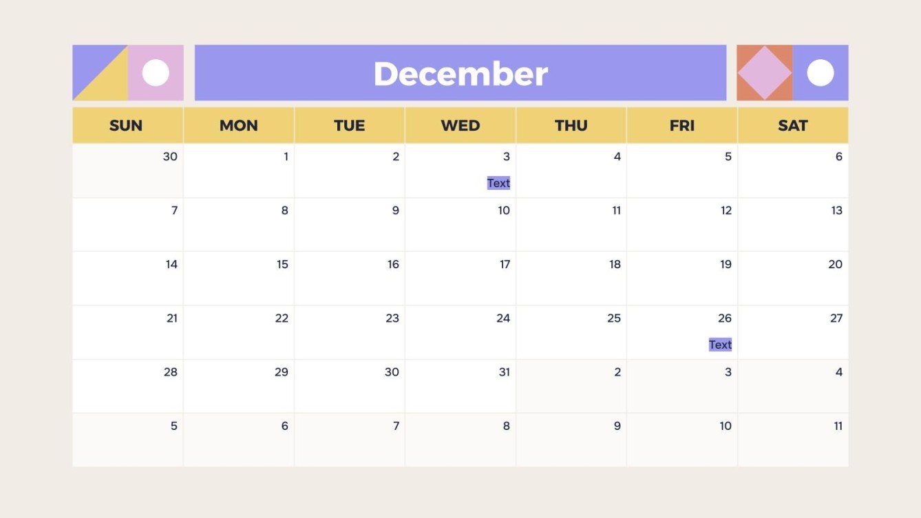 Présentation Calendrier 2025