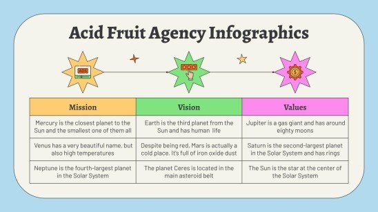Acid Fruit Agency Infographics Template
