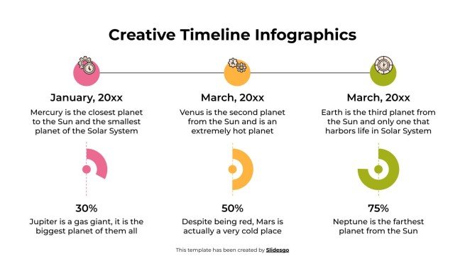 Creative Timeline Infographics Template