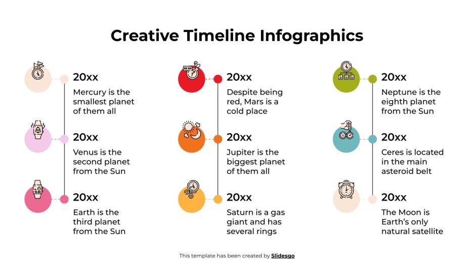 Creative Timeline Infographics Template