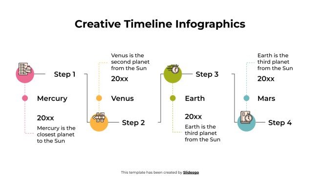 Creative Timeline Infographics Template