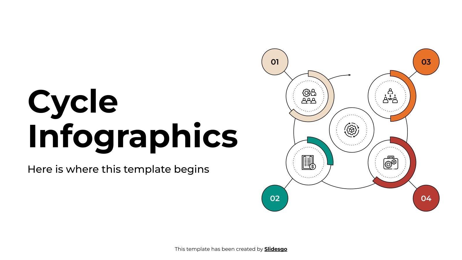 Free Cycle Infographics for Google Slides and PowerPoint