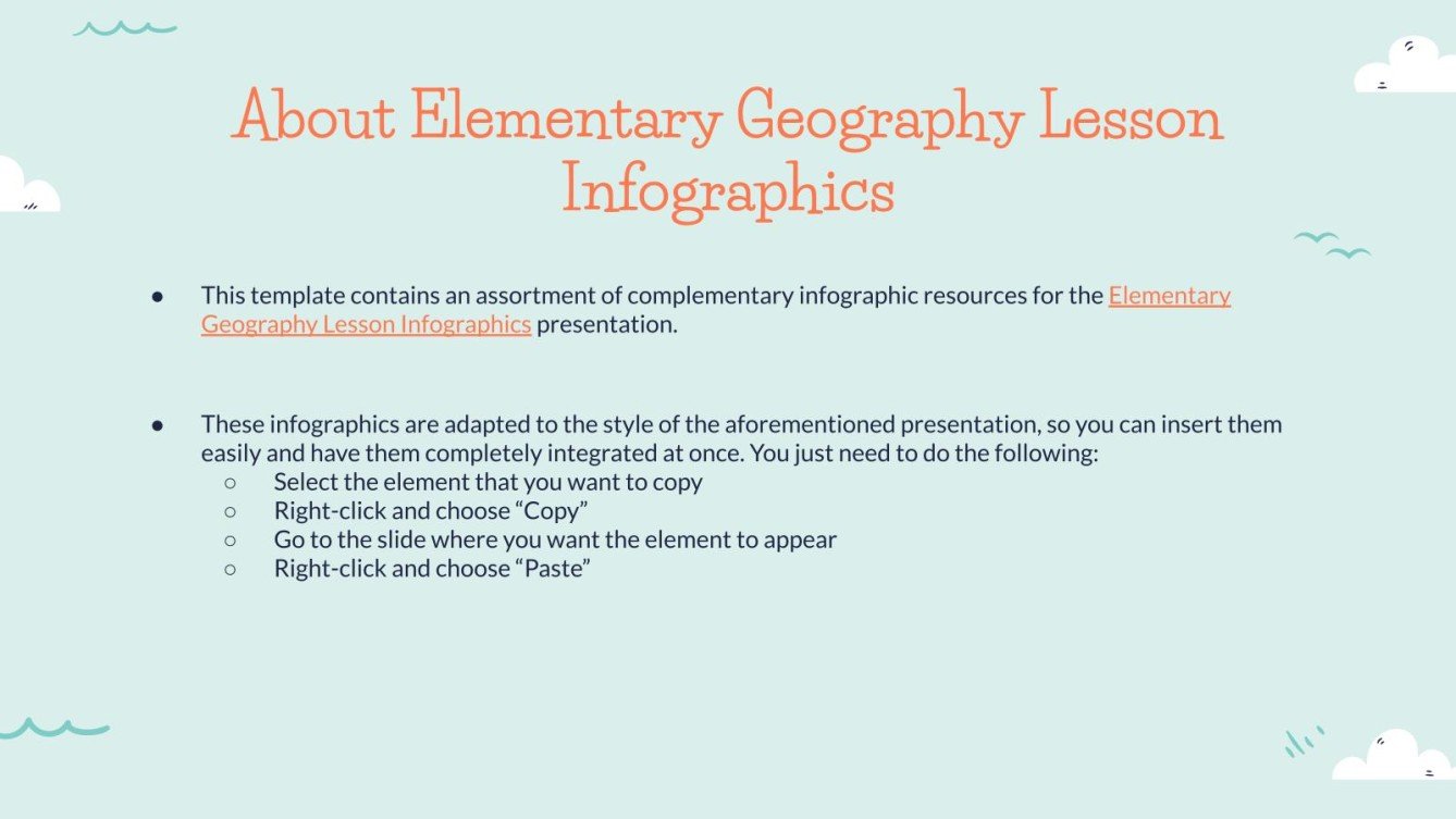 Elementary Geography Lesson Infographics Presentation