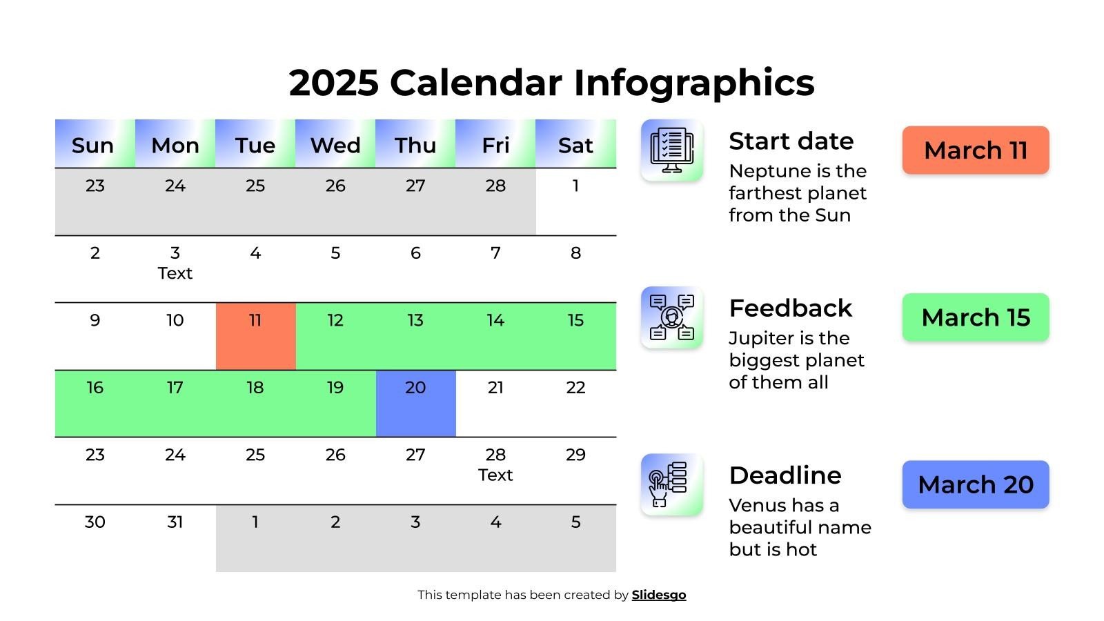 2025 Calendar Infographics Presentation