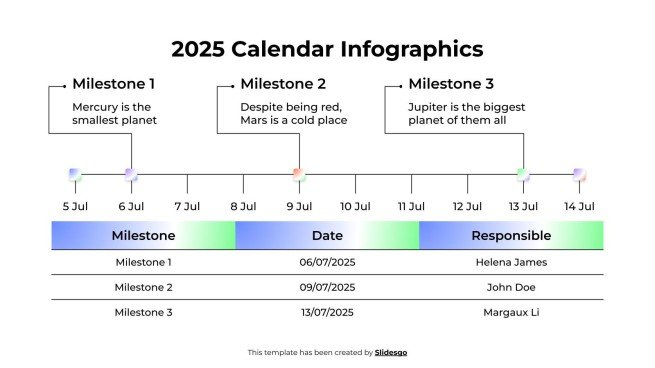 2025 Calendar Infographics Presentation