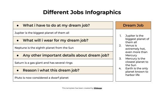 Different Jobs Infographics Presentation