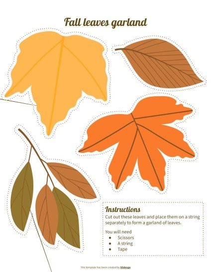 Fall Leaves Cut-outs Template