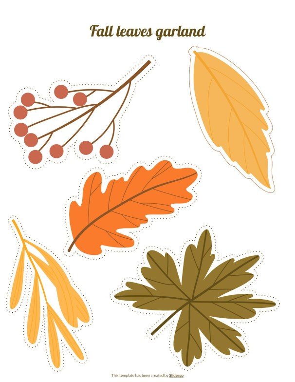 Fall Leaves Cut-outs Template