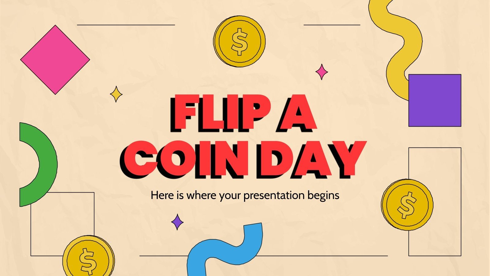 Flip a Coin Day | Google Slides and PowerPoint template