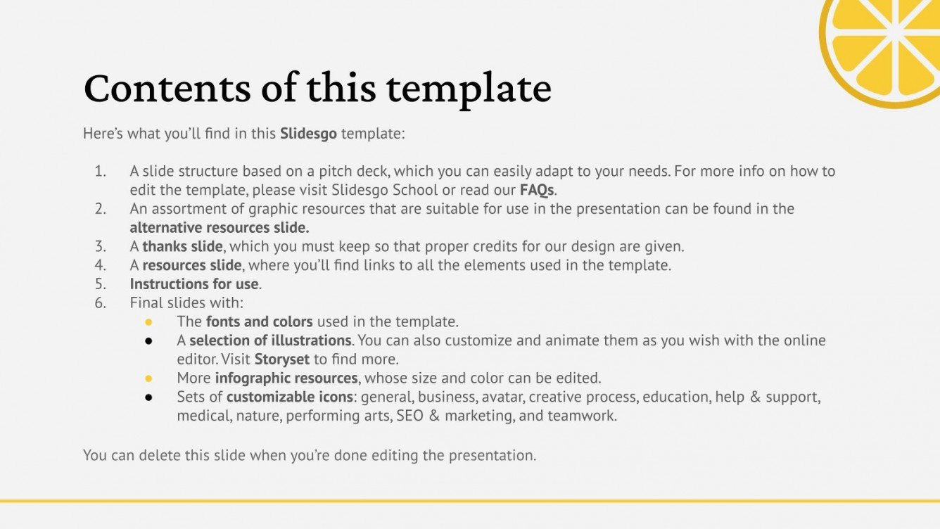 Simple Limonetti Pitch Deck | Google Slides & PPT template