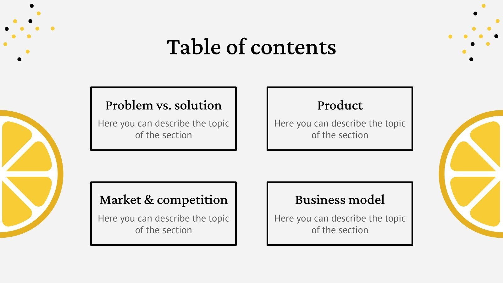 Simple Limonetti Pitch Deck | Google Slides & PPT template