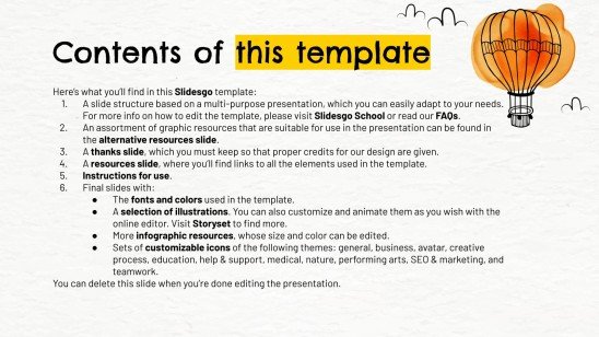Hot Air Balloon Planner | Google Slides & PPT template