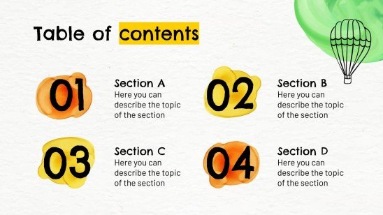 Hot Air Balloon Planner | Google Slides &amp; PPT template