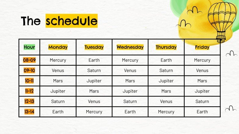Hot Air Balloon Planner | Google Slides & PPT template