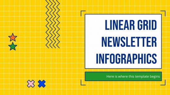 Infographies Newsletter quadrillage linéaire | Google Slides