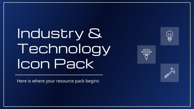 Industry & Technology Icon Pack Template