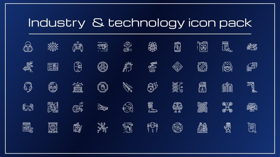 Industry & Technology Icon Pack Template