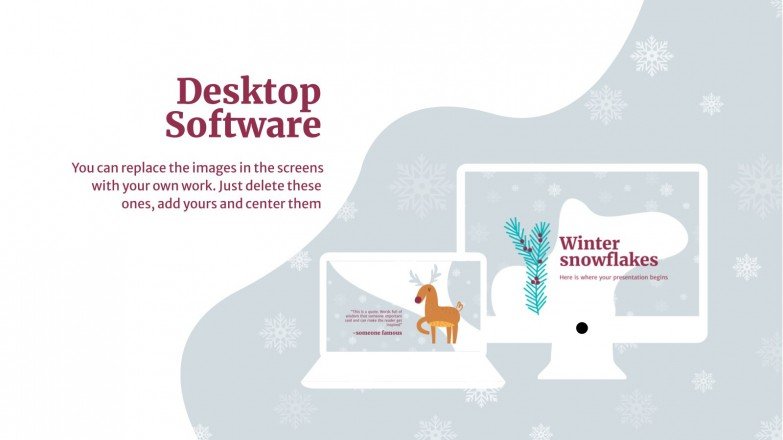 Winter Snowflakes Google Slides Theme and PPT Template