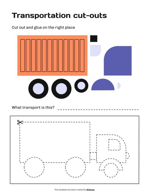 Transportation Cut-outs Template