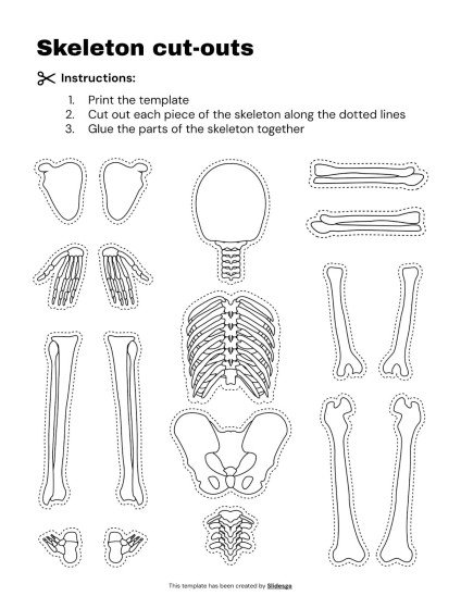 Skeleton Cut-outs Template