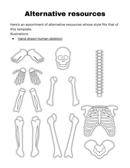 Skeleton Cut-outs Template
