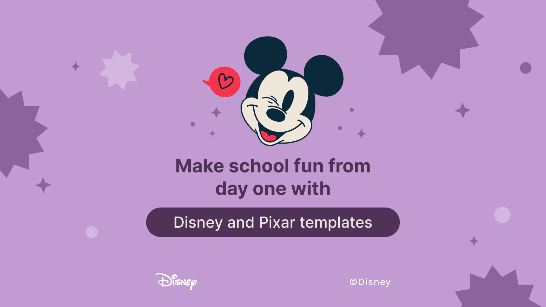 Make school fun with Disney and Pixar templates