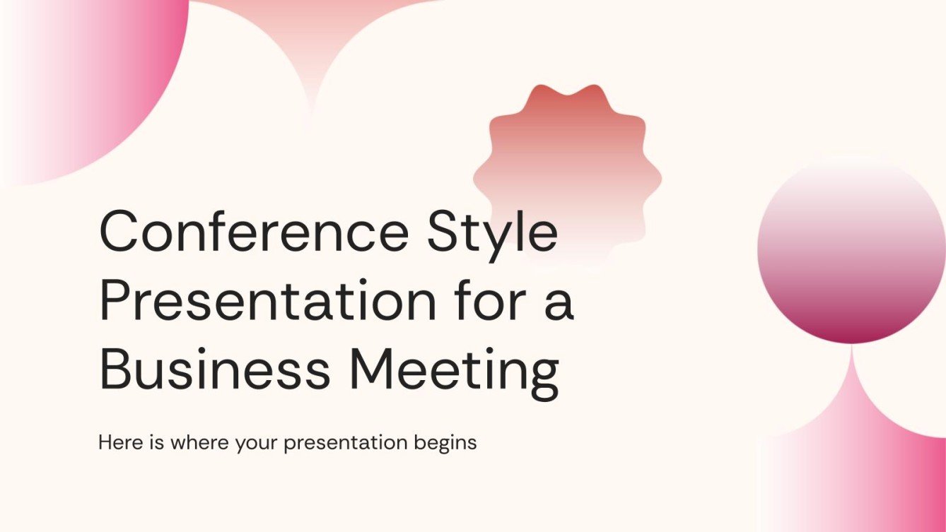 Conference Style Presentation for a Business Meeting