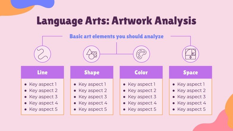 Language Arts Subject: Artwork Analysis Infographics