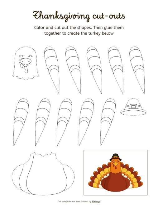 Thanksgiving Cut-outs Template