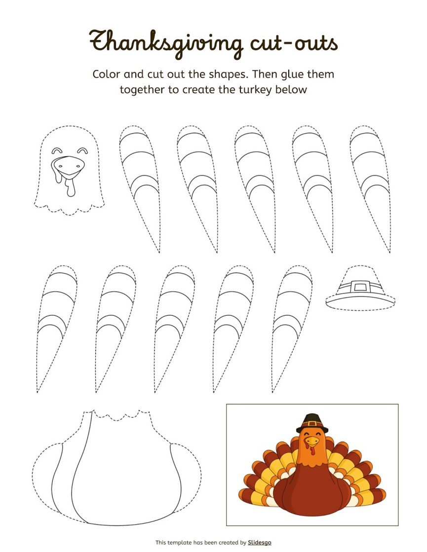 Thanksgiving Cut-outs Template